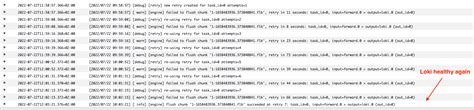 Endless Retries After Loki Output Was Responding With Errors For Several Minutes Issue