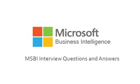 Msbi Interview Questions And Answers Interviewgig