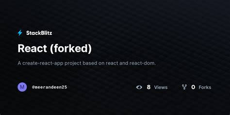 React Forked Stackblitz