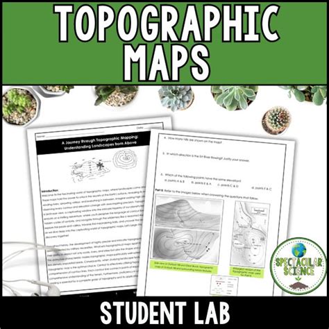 Topographic Maps And Models Lab Mapping Earths Surface Worksheets Spectacular Science