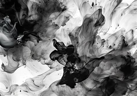 Premium Photo Black Liquid Ink Texture Cloud