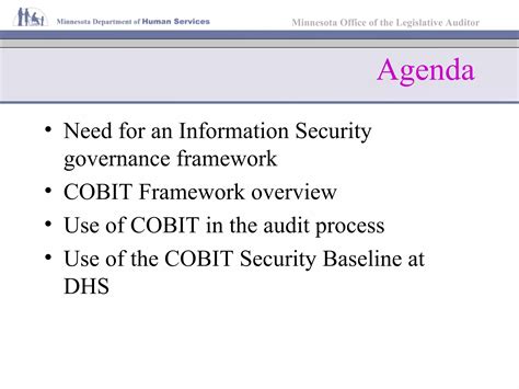 Use Of The Cobit Security Baseline Ppt