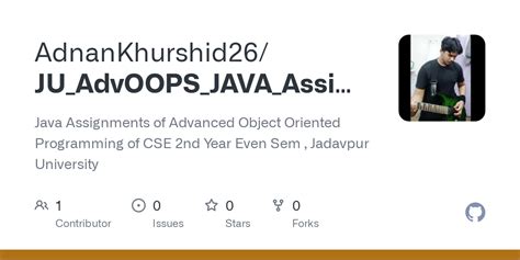 Github Adnankhurshid26juadvoopsjavaassignments Java Assignments Of Advanced Object