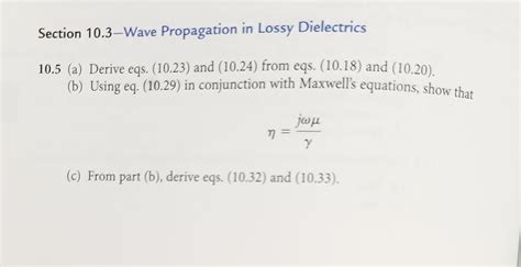 10 5 a derive eqs 10 23 and 10 24 from eqs