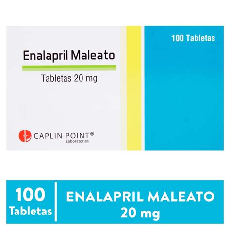 Enalapril 20 Mg Tab X 100 Tabletas Maxi Despensa Guatemala