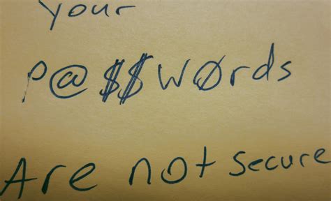 Your Passwords Are Not Secure