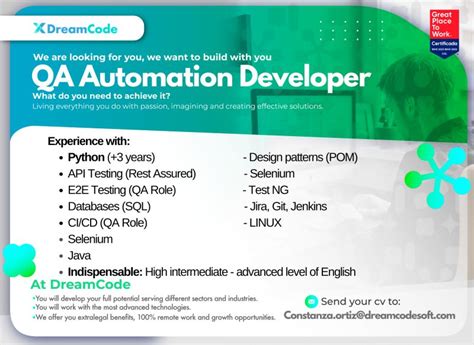 constanza ortiz bejarano on linkedin automation qa qaautomation enginner job opportunities