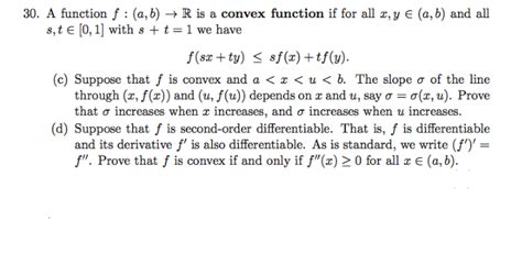 A Function F A B R Is A Convex Function If Chegg