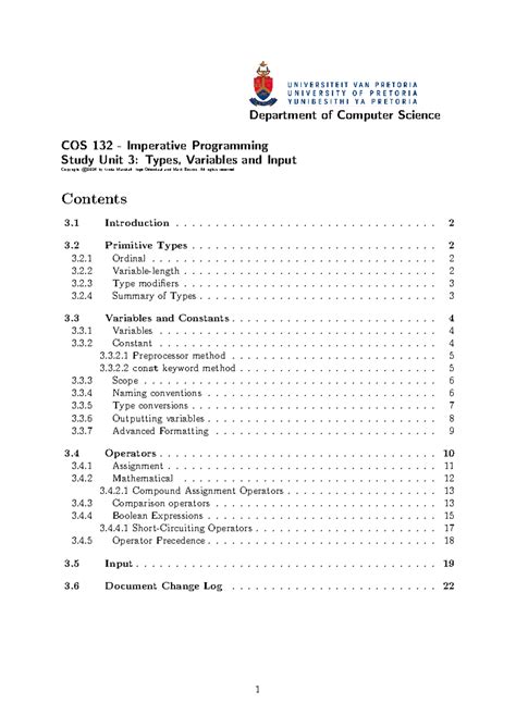 Su03 Types Variables And Input Department Of Computer Science Cos