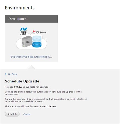 Upgrade A Personal Environment To The Latest Version Outsystems Support