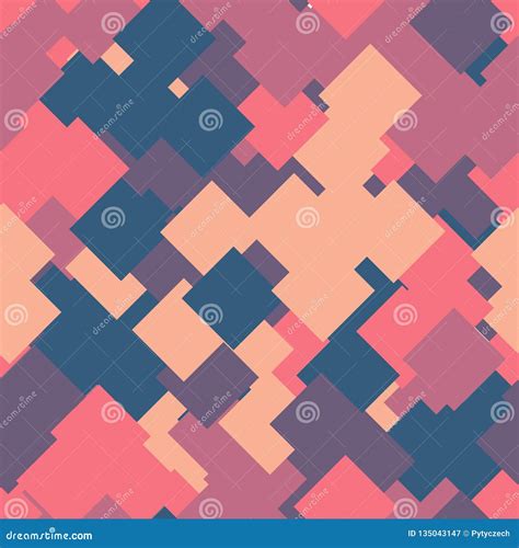 Seamless Abstract Geometric Pattern Of Overlapping Squares In Random