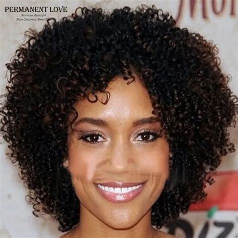 African American Short Curly Wigs Synthetic Wigs For Black Women Kinky