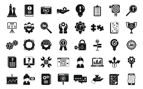 Problem Solving Icons Set Simple Vector Business Brainstorming 8821375 Vector Art At Vecteezy