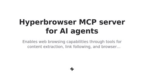 Hyperbrowser Mcp Server For Ai Agents