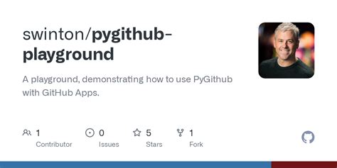 Github Swintonpygithub Playground A Playground Demonstrating How