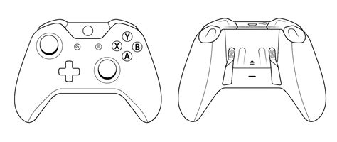 Xbox Controller Drawing Outline