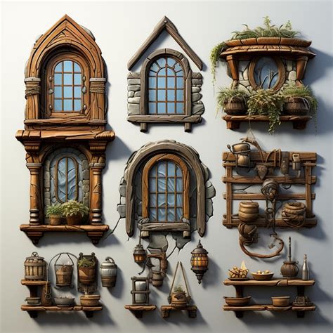 Premium Photo Window Game Assets