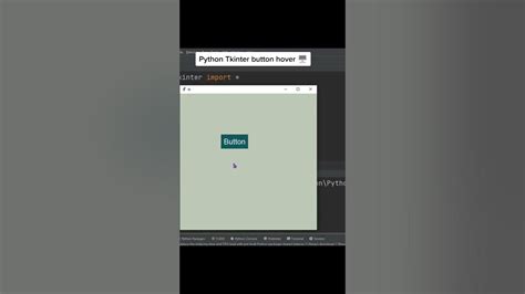 Python Tkinter Button Hover 🧑‍💻 Coding Programming Pythonprogramming Shorts Youtube