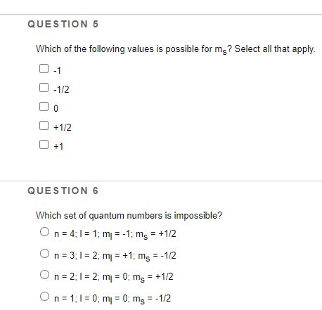 Solved Which Of The Following Values Is Possible For I When Chegg