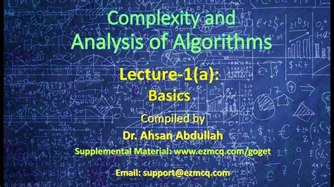 Lec 1a Algorithm Analysis Basics Youtube