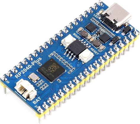 Waveshare Rp2040 Plus Mini Board With Pre Soldered Header Pico Like Mcu