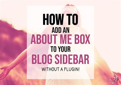 How To Add An About Me Section To Your Wordpress Sidebar Without A Plugin Wpkind