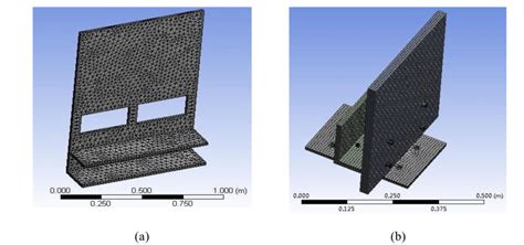 Finite Element Models Of Mounting Plate I And Ii A Mounting Plate I Download Scientific