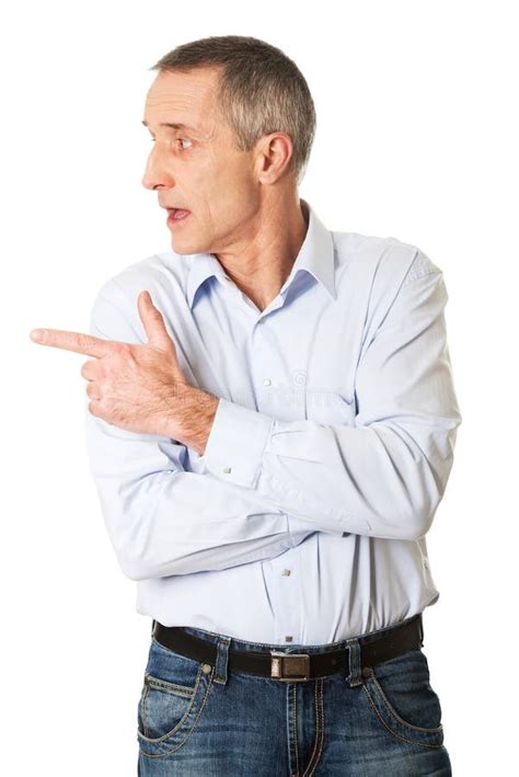 Handsome Man Pointing To The Left Stock Image Image Of Businessman Shirt 48494439