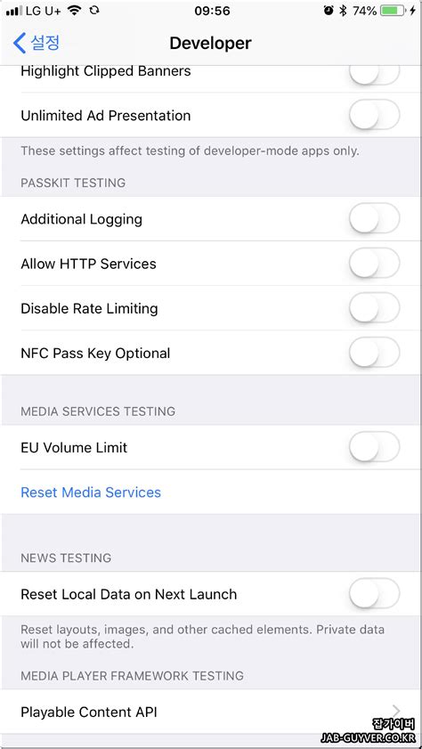 아이패드 아이폰 개발자모드 옵션 활성화방법
