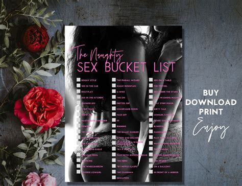 Sex Bucket List Sex Challenge Printable Sex Game Etsy