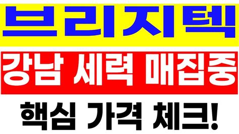 주식 브리지텍 여의도 큰손 세력 쓸어 담는 중 핵심가격 체크하세요 Youtube