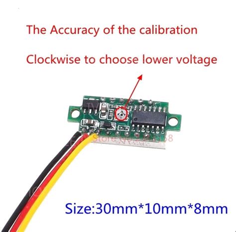 0 28 Inch 2 5v 40v Mini Digital Voltmeter Voltage Tester Meter Red Blue Yellow Green Led Screen