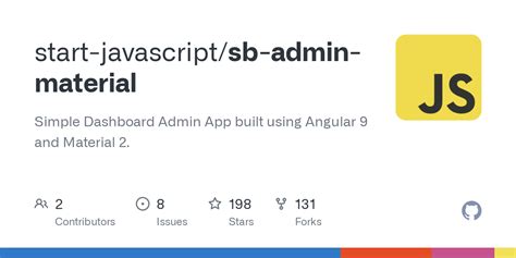 Github Start Javascriptsb Admin Material Simple Dashboard Admin App Built Using Angular 9