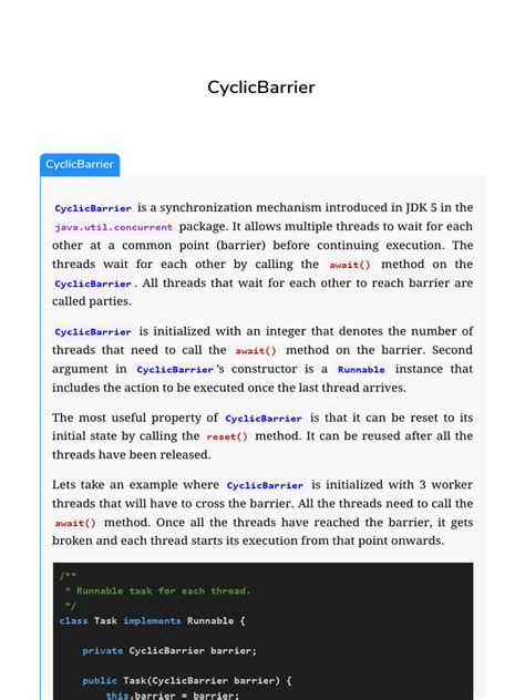 64 cyclicbarrier pdf thread computing computer science