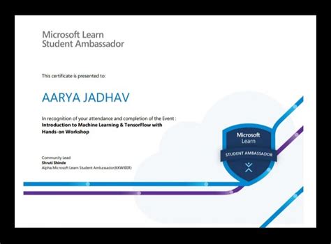 aarya jadhav on linkedin i have completed the course introduction to machine learning and…