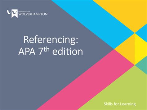 APA Referencing Th Edition