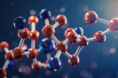 Premium Photo Crystal Lattice Structure In Red And Blue Hues