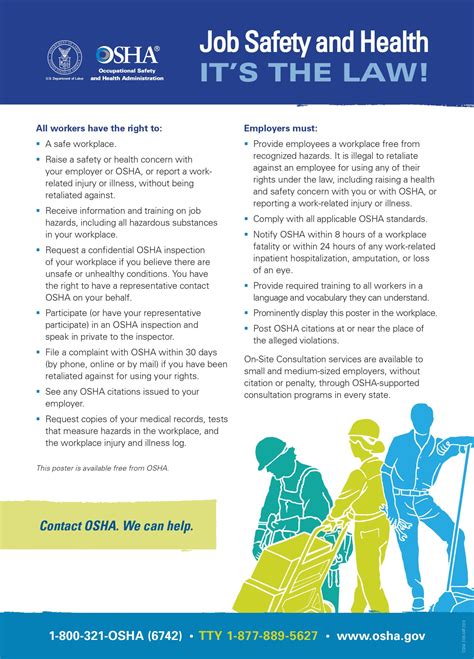 Job Safety And Health Poster Safetynow Ilt