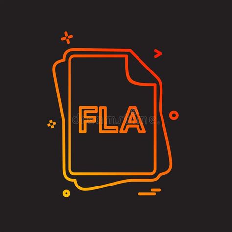 Fla File Type Icon Design Vector Stock Vector Illustration Of Element Shape 132400551