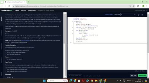 How I Solved Jumping On The Clouds Problem On Hackerrank Sanjay V S Posted On The Topic