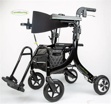 Caremoving 4wheel Rolling Walkers With Seat And Brakes Fold Up Adult