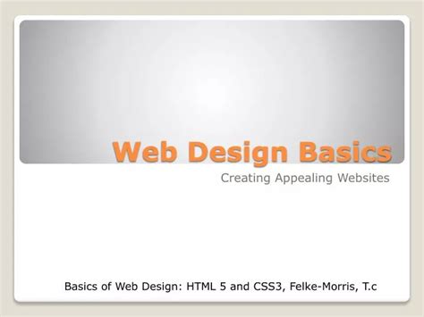 Ppt Web Design Basics Powerpoint Presentation Free Download Id2933503