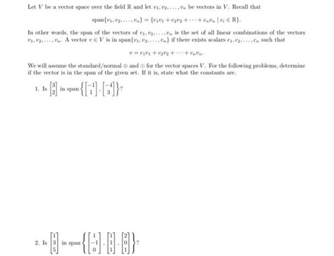 Solved Let V Be A Vector Space Over The Field R And Let V1