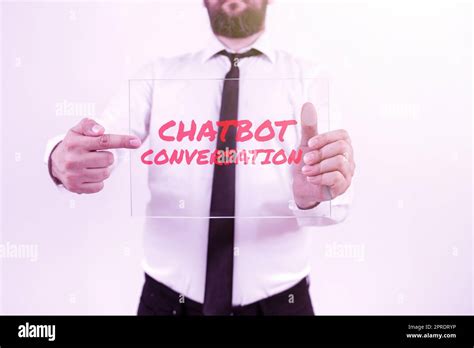 Text Caption Presenting Chatbot Conversation Business Overview Chatting With Virtual Assistant