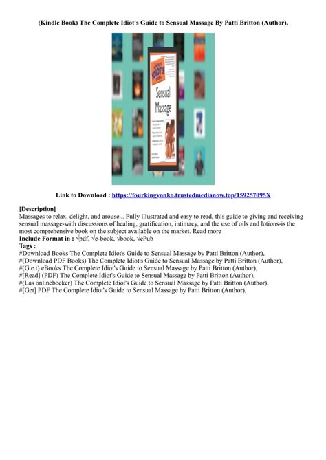 PPT View Book The Complete Idiot S Guide To Sensual Massage By Patti Britton Auth