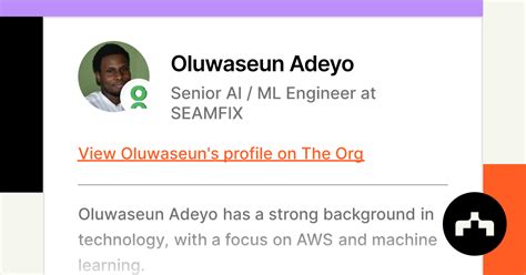 Oluwaseun Adeyo Senior Ai Ml Engineer At Seamfix The Org