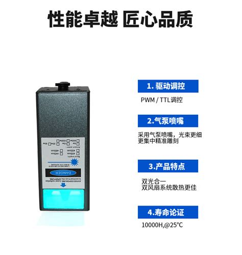 蓝光极细光束定焦450nm10w激光器 带pwm调控 12v驱动 双风扇系统 阿里巴巴