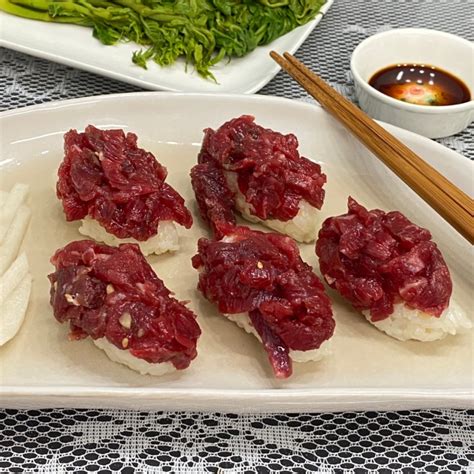육회초밥 소스 육회만드는법 손님초대요리 소고기요리 네이버 블로그