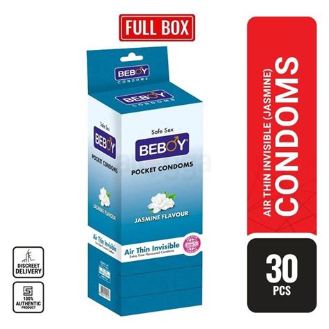 Beboy Extra Time Air Thin Invisible Condom Jasmine Flavour 3x10pack