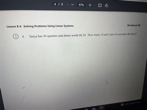 Solved Esson Solving Problems Using Linear Systems Chegg